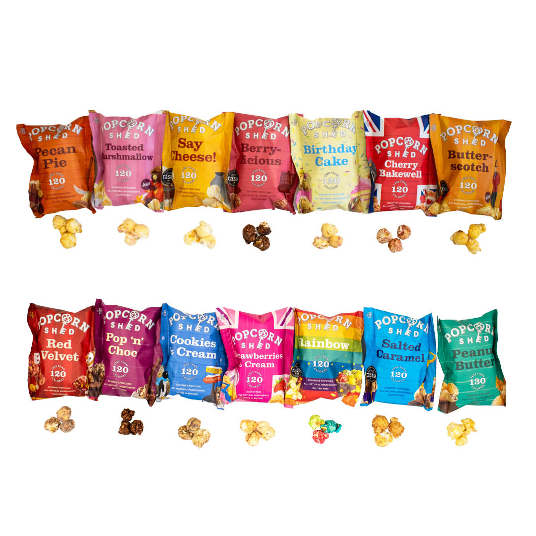 The Ultimate Gourmet Popcorn Tasting Pack | 14 Flavours | Popcorn Shed
