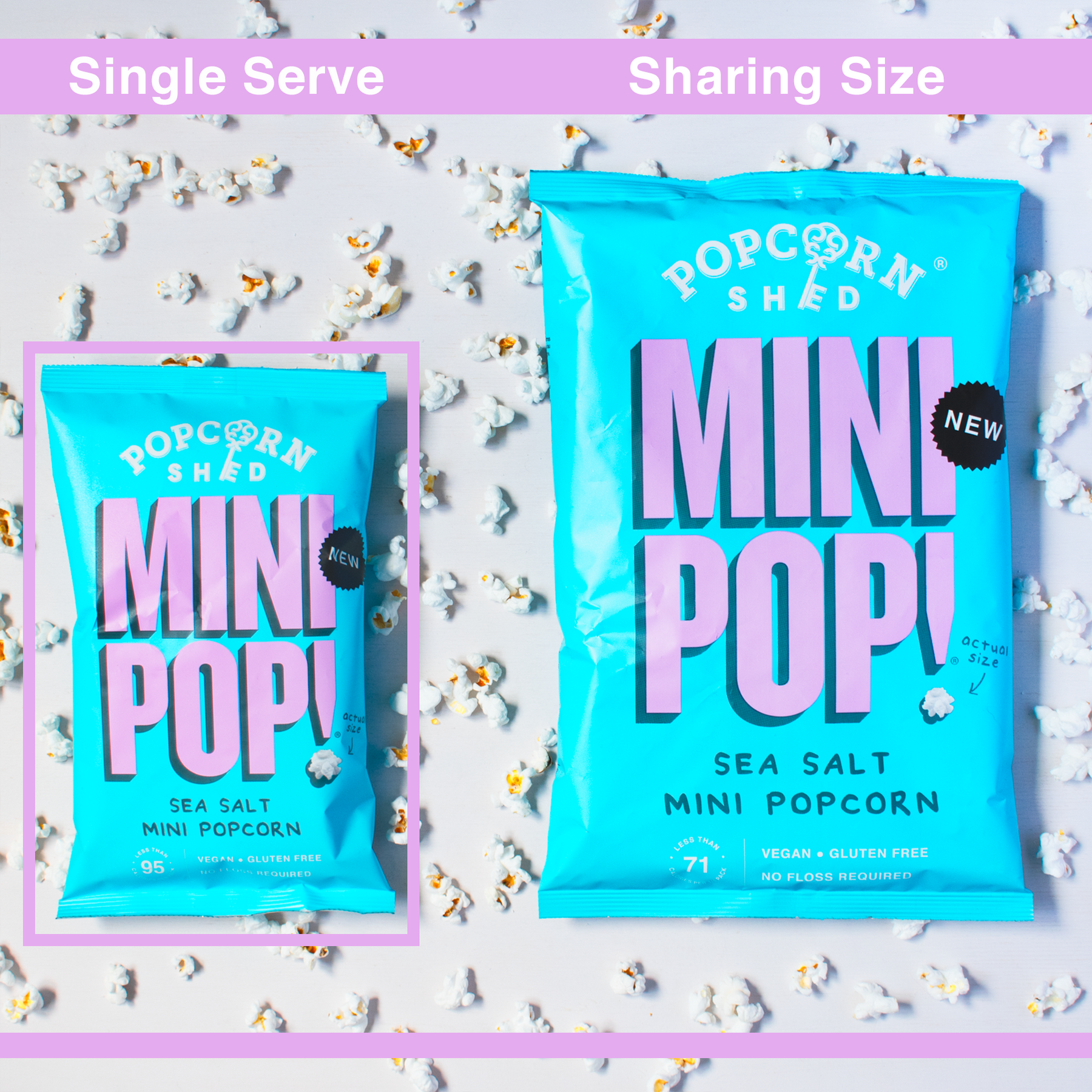 Mini Pop!® Sea Salted | Vegan Popcorn Multi Pack | Popcorn Shed